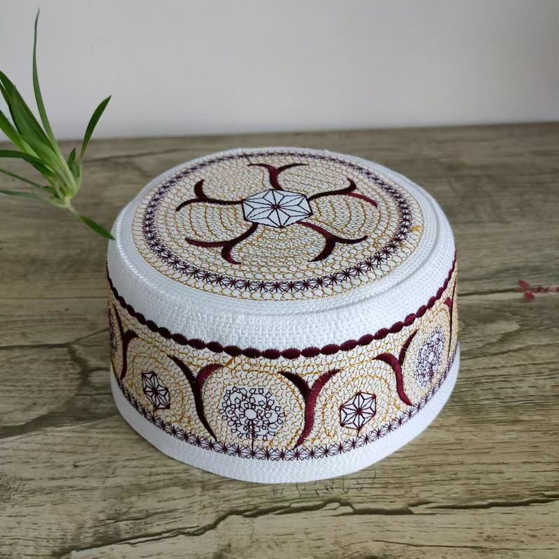 Hui Men's Prayer Hat Embroidered Hui Ethnic Embroidery Flat Top ...