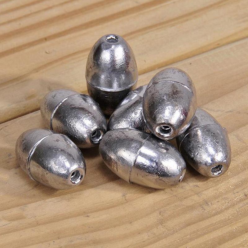 btobqin 100Pcs Lead Weight Abrasion Resistance Olive Shape Lead ...