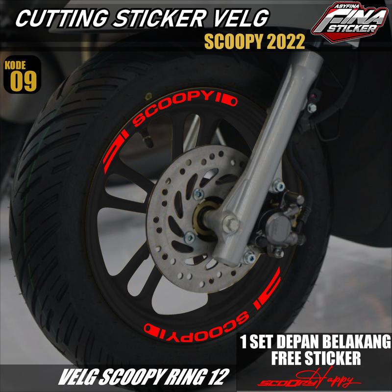 Sticker velg Scoopy NEW 2022 FREE Sticker SCOOPY-Schotlite Cutting ...