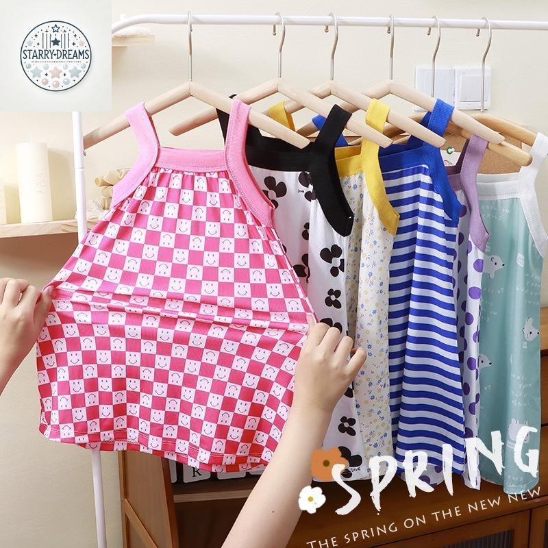 Pakaian Tali Cetak Bunga Comel, untuk Kanak-kanak Perempuan, - TikTok ...