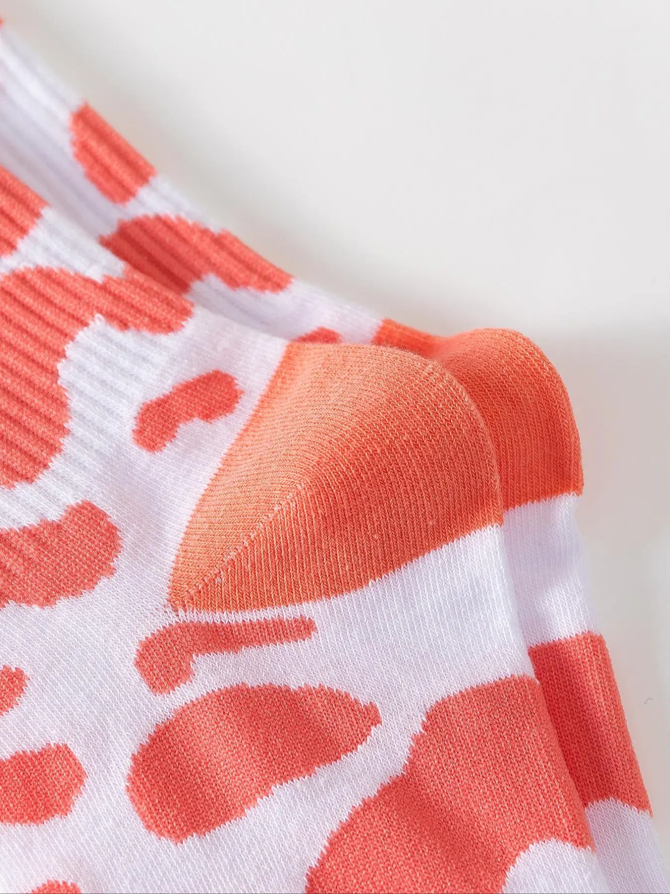 Women's 5 Pairs Cow Print Letter Binding Crew Socks, Casual Thick ...