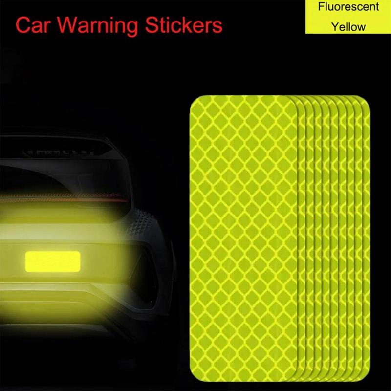 Car Reflective Stickers, 10 Safety Warning Stickers Tape | Night ...