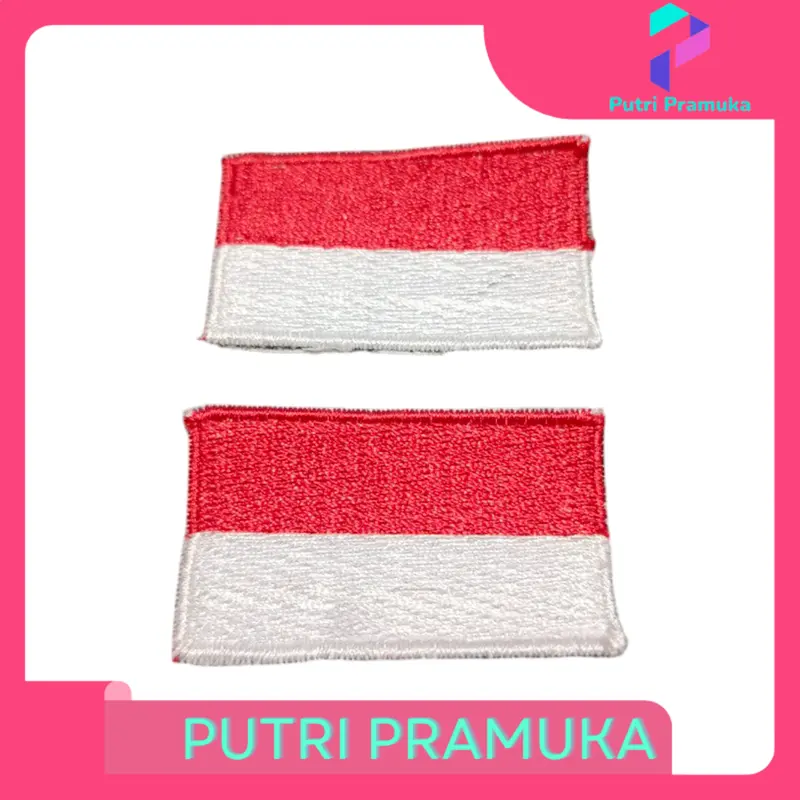 Bet Bendera 2pcs Merah Putih bordir Ukuran 3×5 seragam sekolah - Shop ...