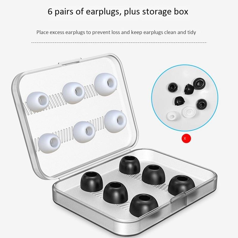Ear Tips Replacement Silicon Ear Buds Tips with Portable Storage Box ...