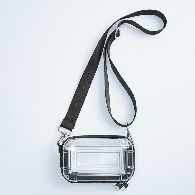 Mini Transparent Travel Wash Bag In ABS Unisex, Hard Shell Shoulder Bag ...