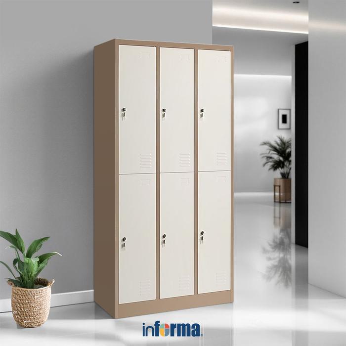 Promo Informa Kiev Multi Loker Metal 6 Pintu - Cokelat Muda Penyimpanan ...