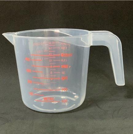 Measuring Pitchers Clear Plastic with labels 250ml 500ml 1000ml ...