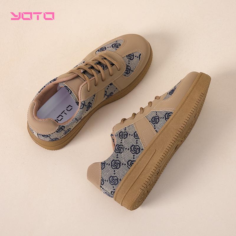 YOTO Women's board shoes 2024 new summer embroidery niche retro ...