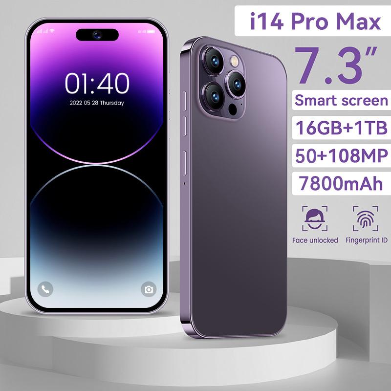 2025 New Model Phone i14 Smart Android All-in-One 7.3 Inch Large ...