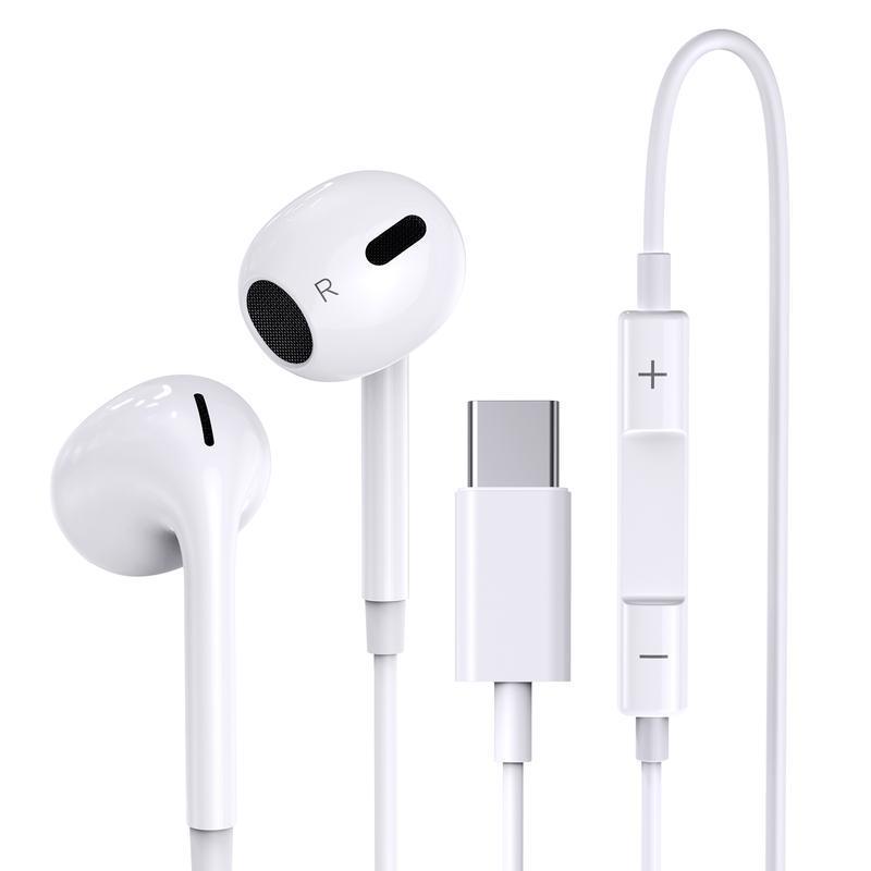 Original Headphones for iPhone, Type C Wired Earbuds in-Ear Earphones ...