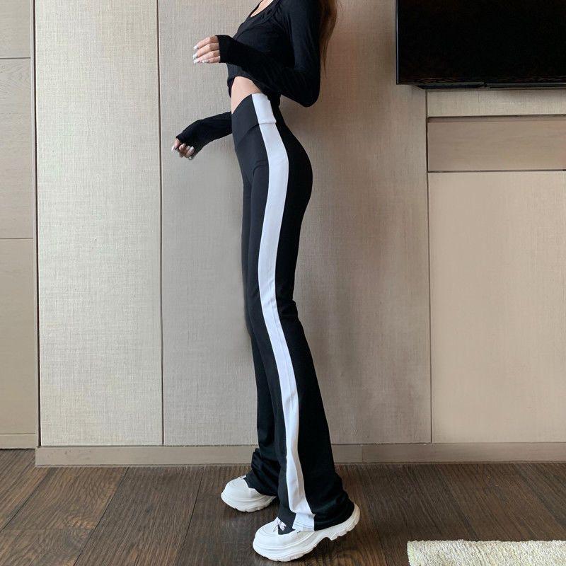 Seluar Sukan, Gaya Draping Retro, Ins Trendy, Seluar Bootcut - TikTok ...