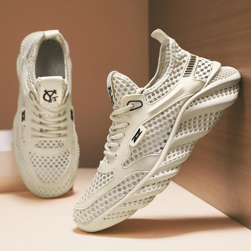 Men's wading shoes quick-drying large mesh shoes hollow shoe - TikTok ...