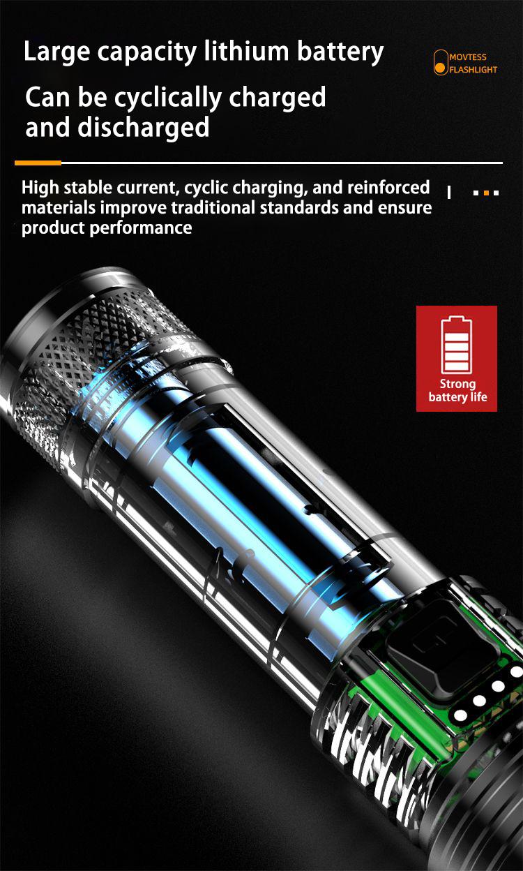 High Beam Flashlight Rechargeabl Waterproof 2000m Led Flashlight ...