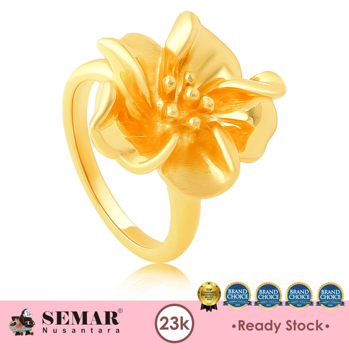 Promo Cincin Emas Magnolia Spring Flower Gold 23K Semar Nusantara Cicil ...
