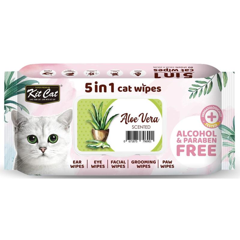 4 FOR $15: Kit Cat 5-in-1 Aloe Vera Scented Cat Wipes 80pcs - TikTok ...