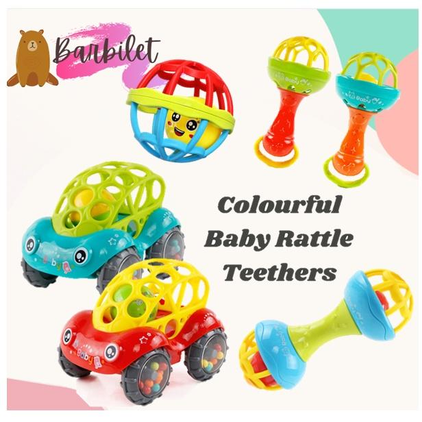 Baby Rattle Toys Newborn Soft Handbell Teether Mainan Baby (2180 ...