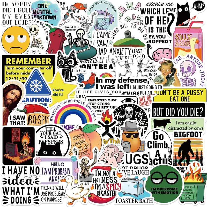 50 count Funny Stickers for Adults Snarky Meme Prank Meme Dirty ...
