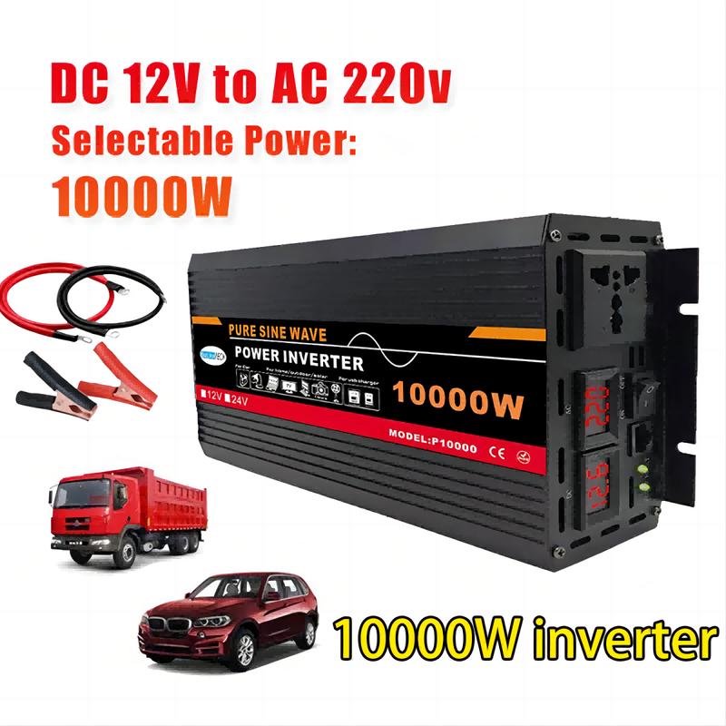 COD 10000W 12/24 To 220V Pure Sine Wave Power Inverter /Home/Outdoor/RV ...