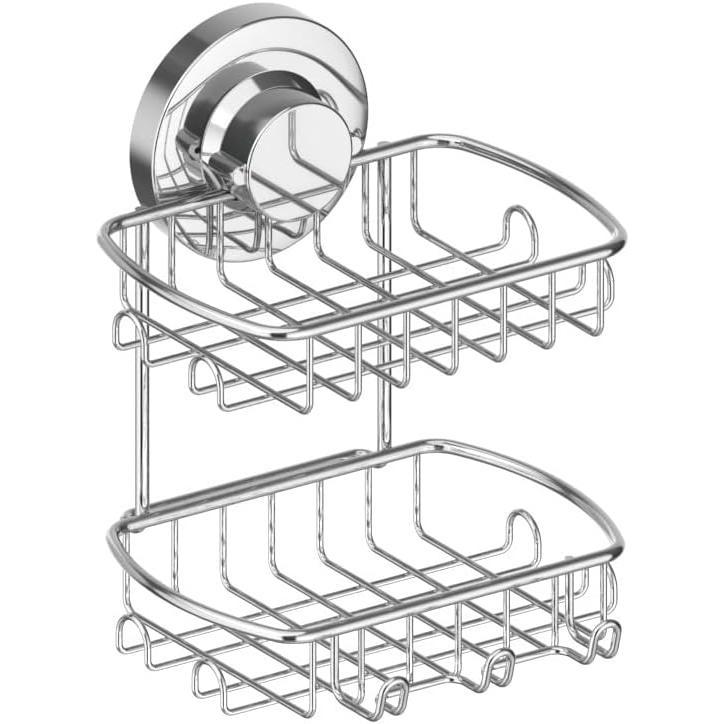 Soap Dish for Shower Suction Cup Vacuum System Rustproof 304 Stainless ...