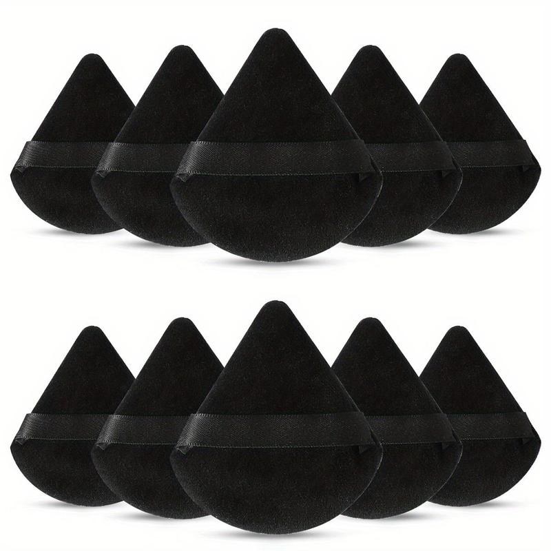 10-pack Reusable Triangular Powder Puffs - Soft Plush Sponge - TikTok Shop