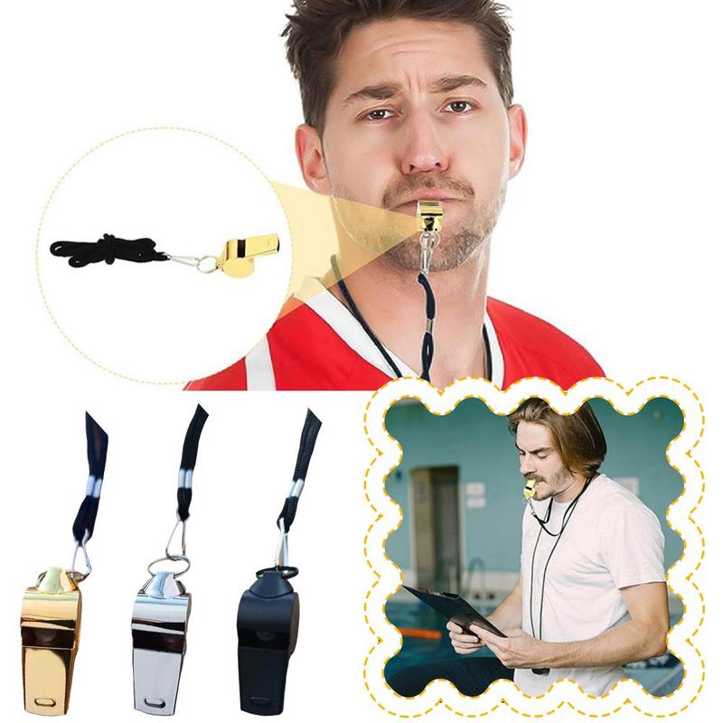 304 Stainless Steel Whistle Wild Survival Neck-whistling 3 Referee ...