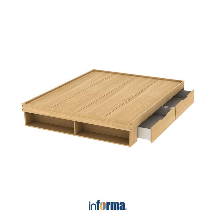Promo Informa 160X200 cm Gio Tempat Tidur - Euro Oak Dipan Laci Ranjang ...