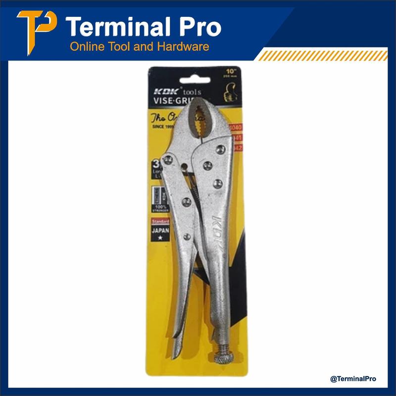 KDK Japan Tang Buaya Bulat 10 Inch Locking Grip Pliers Curved Tang ...