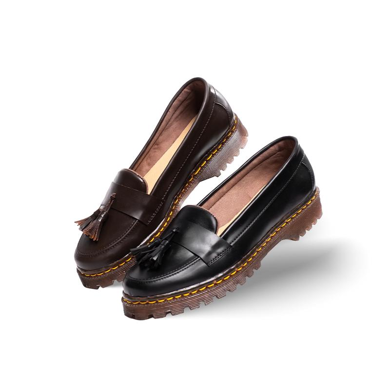 Arme Docmart Black and Dark Brown - Ellesis Sepatu Flat Kerj - Shop ...