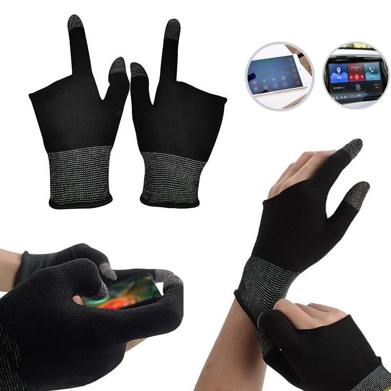 Two-Finger Gaming Finger Sleeves Mobile Game Gloves Sweat-Proof ...