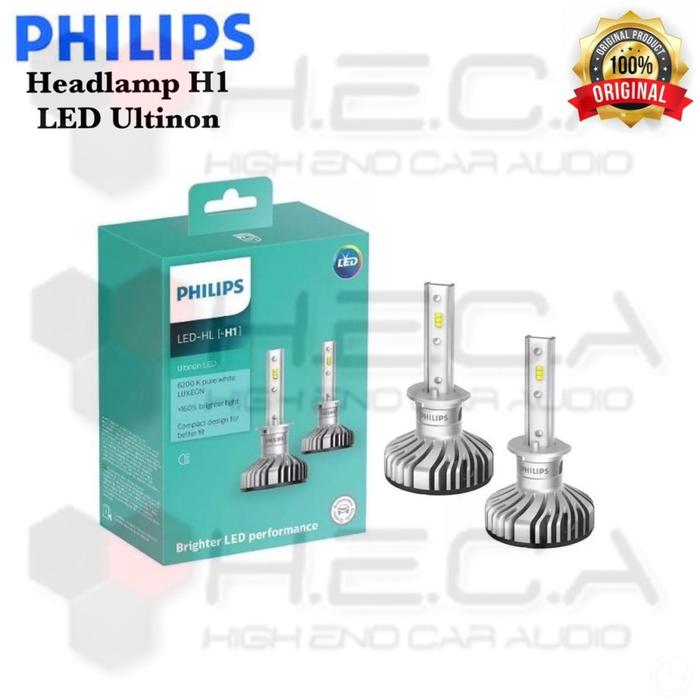 Jual Lampu Mobil LED Ultinon PHILIPS H1 6000K Headlamp Head Lamp Utama ...