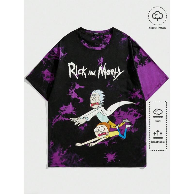 Tee Grafik Huruf & Rajah Tie Dye, Untuk Lelaki, Sesuai untuk - TikTok ...