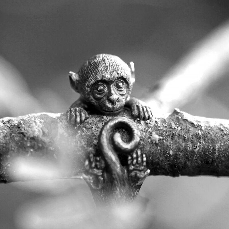 Vintage Silver Plated Animal Monkey Rings For Women and Men Punk ...