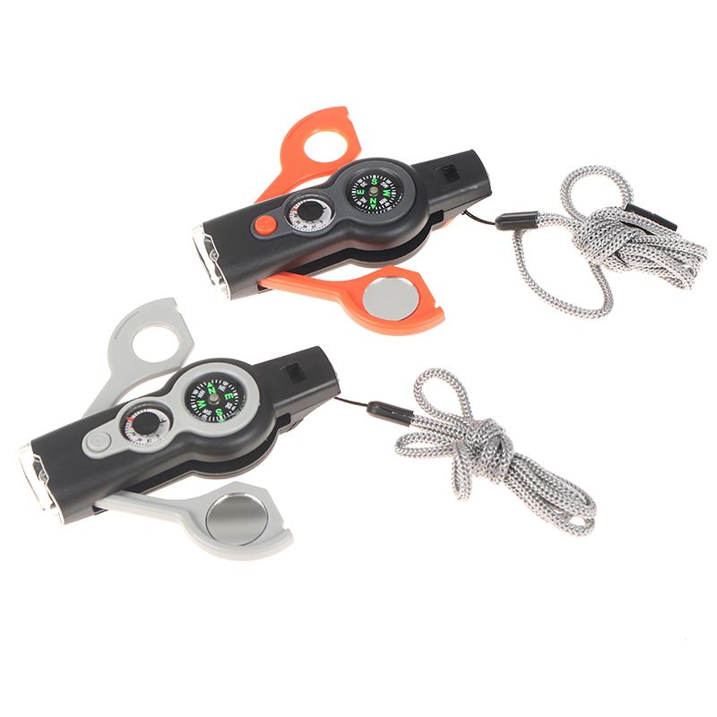 7 in1 Outdoor Survival Whistle Keychain Compass Magnifier LE - TikTok ...