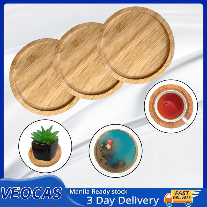 Round Bamboo Coaster,Teacup Coasters Shaped Drink Coaster Plant ...