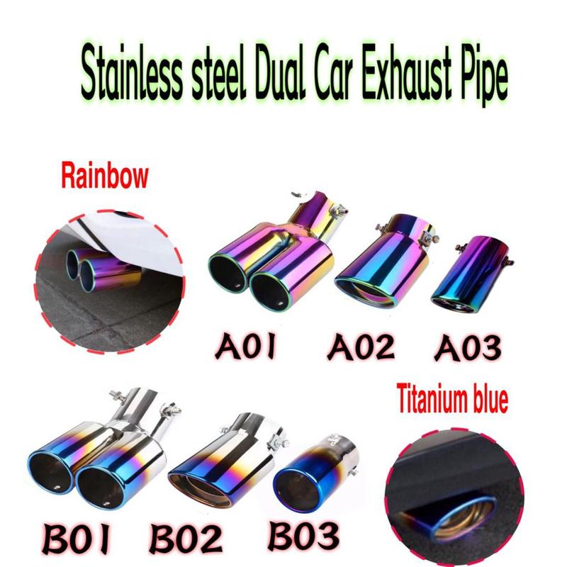 Exhaust tip titanium blue plug and play tail pipe axia myvi alza ...