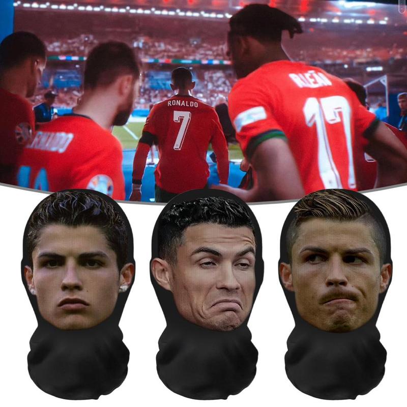 Football Star Same Hat Mask 3D Printed Cristiano Ronaldo Elastic ...