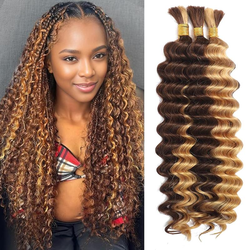 Human Braiding Hair for Boho Braids Human Hair 3 Bundles/Pack 110g 20 ...
