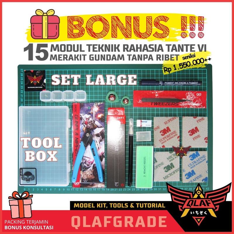ALAT RAKIT GUNDAM SET BOX LENGKAP A3 LARGE tool set starter gunpla ...