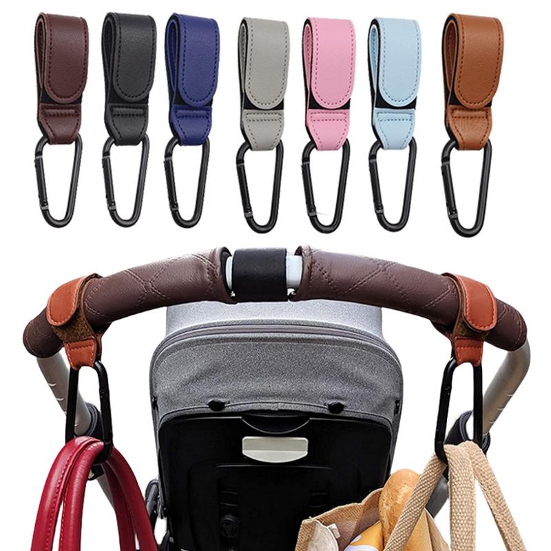 Baby Stroller Hook Fashion PU Leather Adjustable Pram Hook Cart ...