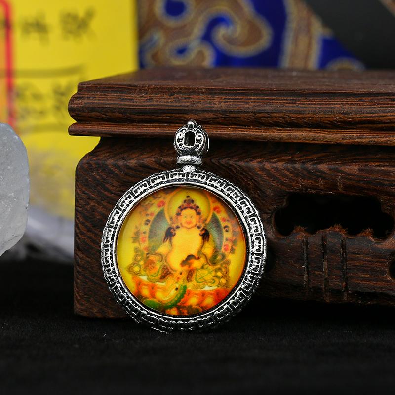 Tibetan Yellow God of Wealth Mini Tangka Pendant 2025 New Year - TikTok ...
