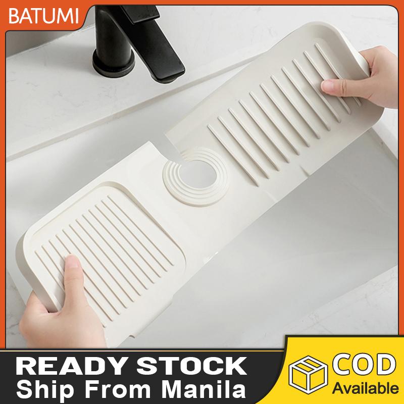 1pc Sink Drain Mat Soap Draining Pad Mouthwash Coaster Cleaning ...