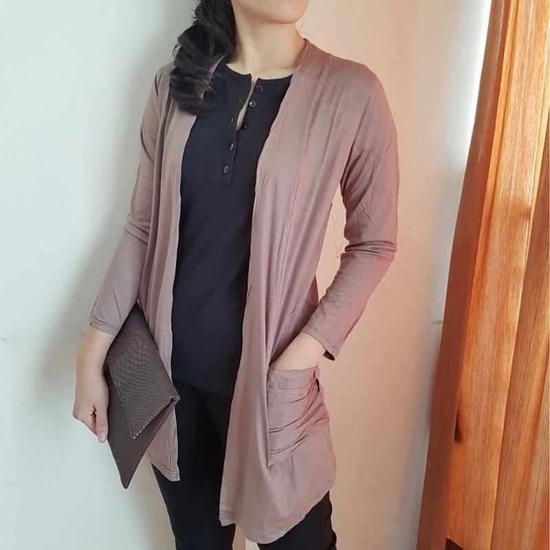 CARDIGAN WANITA KEKINIAN CARDIGAN SPANDEX CARDIGAN OUTER JUMBO CARDIGAN ...