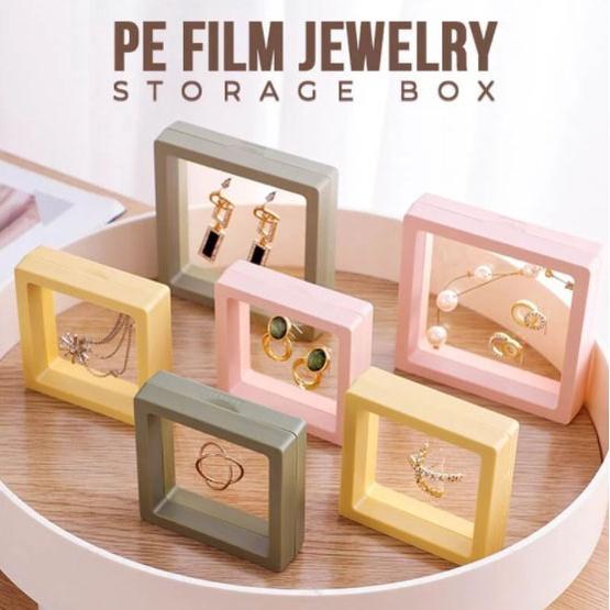Floating Frame 3D Display Jewelry Box Suspension Storage PE Film ...