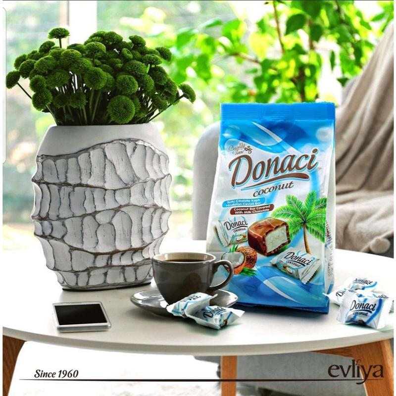 Evliya Donaci Coconut Bar Covered With Milk Chocolate 250g.500g.1kg ...