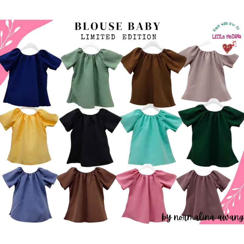LITTLE MEDINA BLOUSE KIDS BLOUSE BABY COMOCREPE - TikTok Shop Malaysia