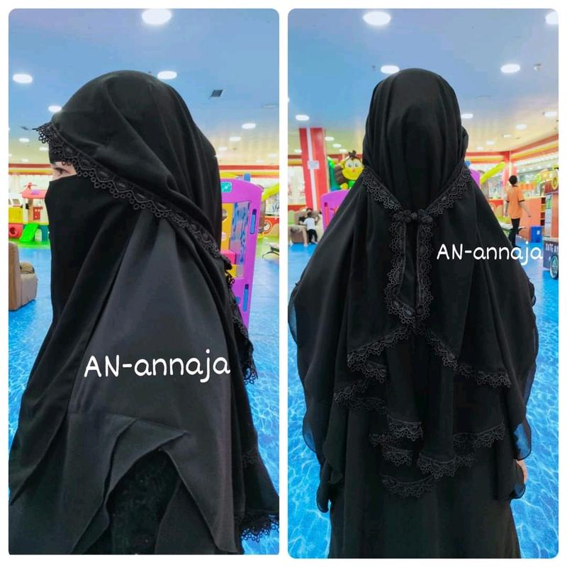 niqab yaman full renda butterfly kancing sanghai - Shop | Tokopedia