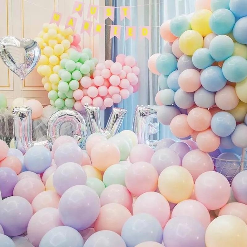 10pcs Birthday Decorative Balloon 10 inch Latex Balloon Romantic ...