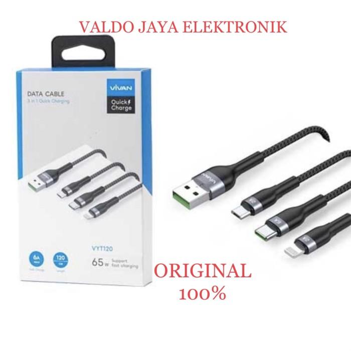 Jual Kabel multi/ Kabel Power Bank/ Kabel 3 in 1 vivan-MICRO-IPHONE ...