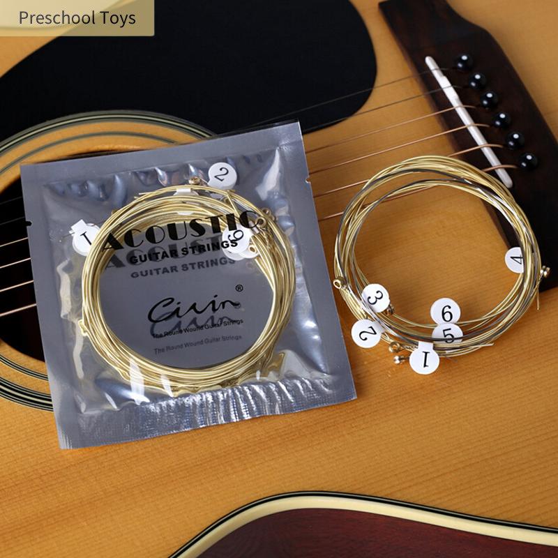 Tali Gitar Akustik, 6pcs / set, Universal, Diperbuat daripada Loyang ...