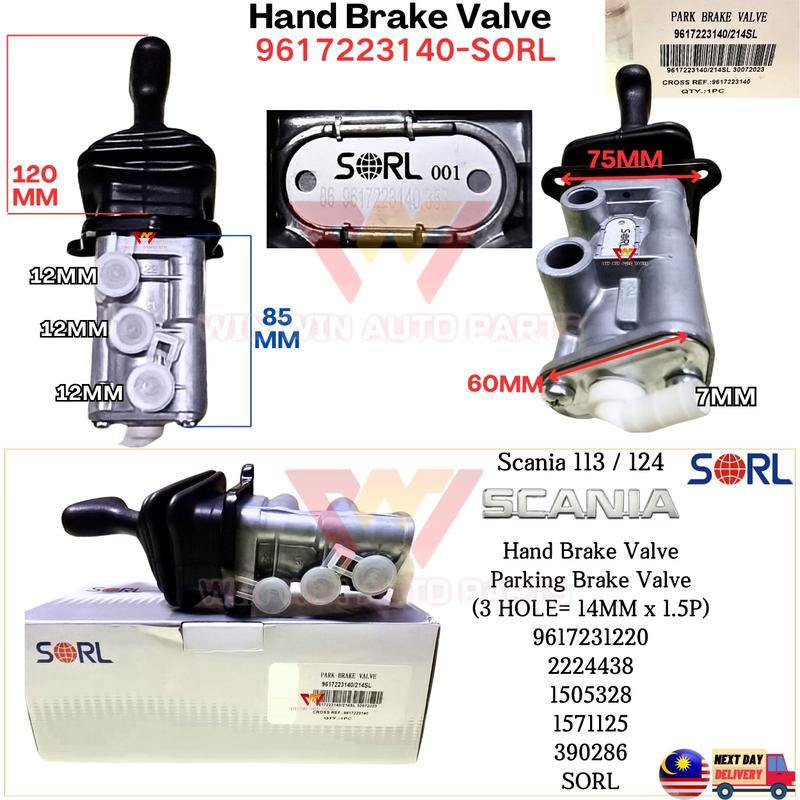 9617223140-SORL Scania 113 /124 (INJAP BREK TANGAN) Hand Brake - TikTok Shop Malaysia